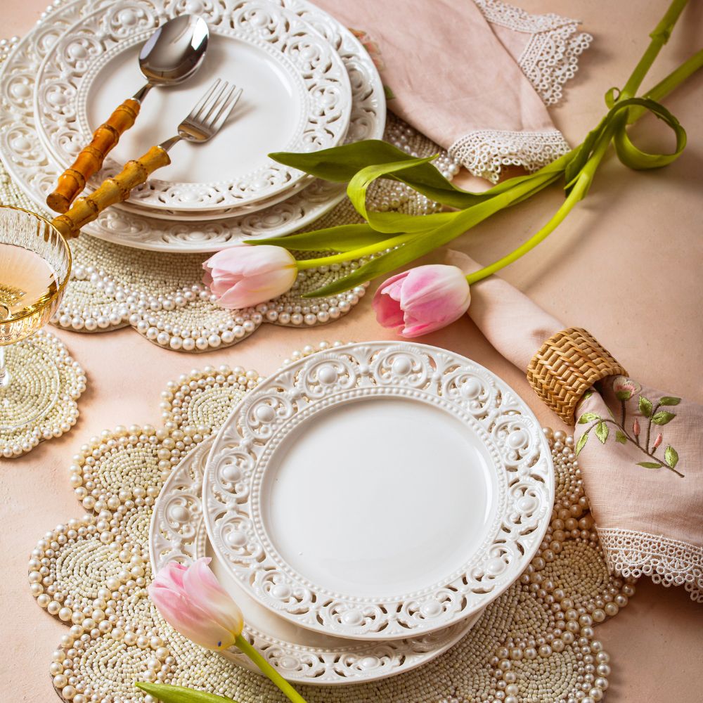 Florence- Dinner Plate - Set of 2 – Pink Palette Stationery
