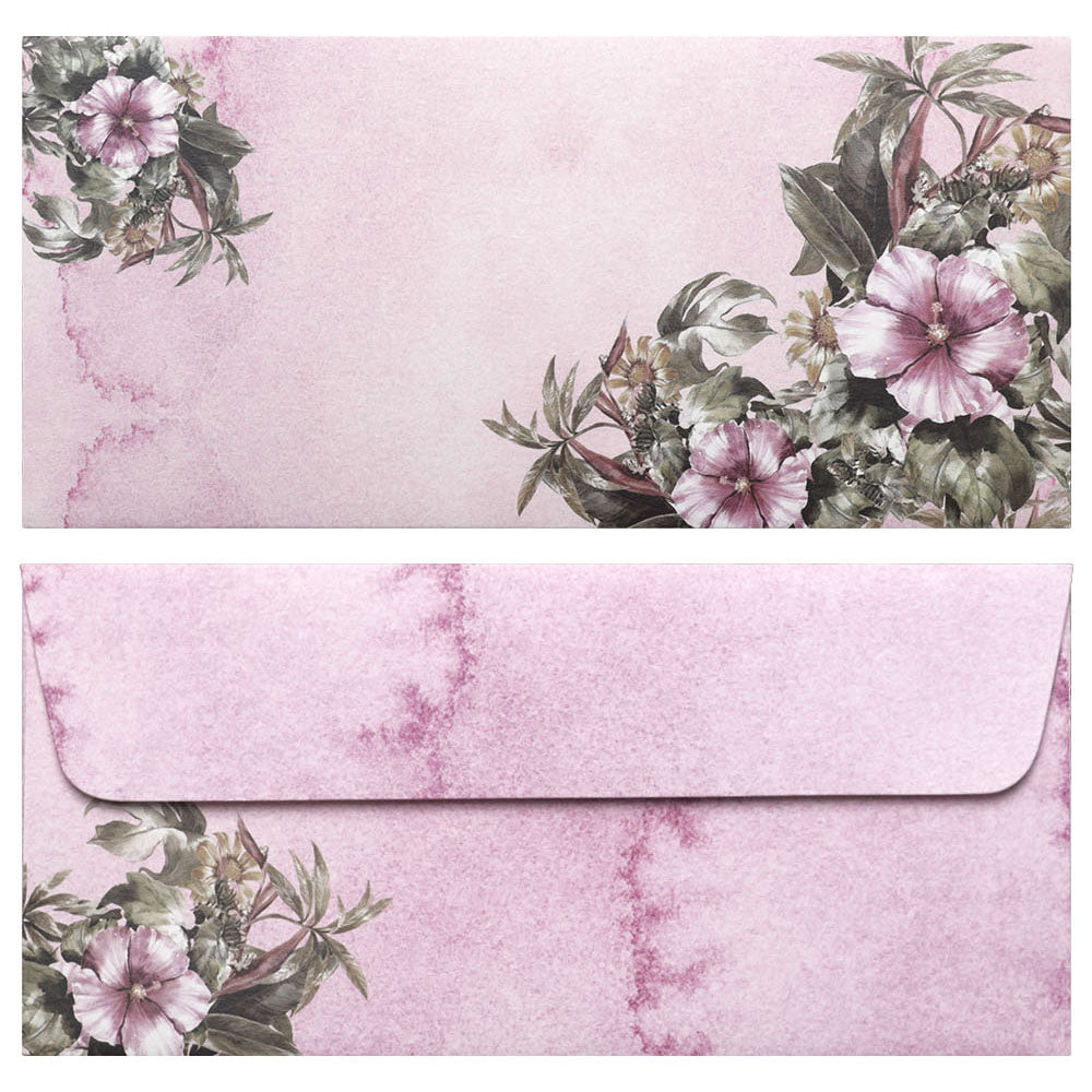 Purple Floral Money Envelope - Set of 10 – Pink Palette Stationery
