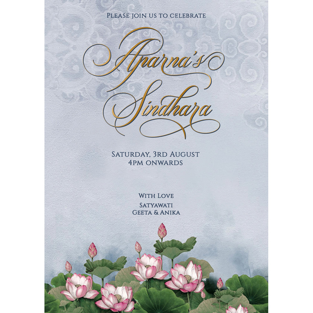 Sindhara E-Invite – Pink Palette Stationery