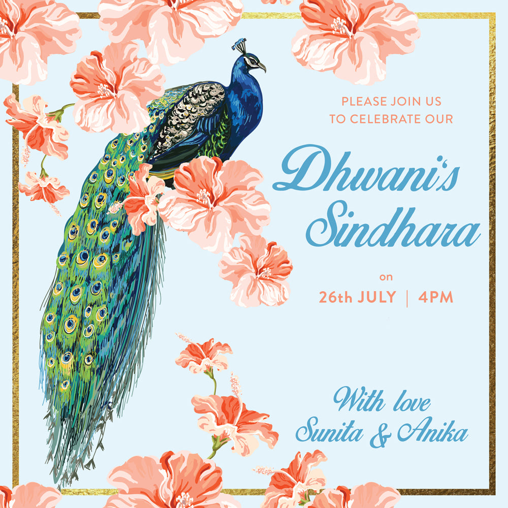 Sindhara E-Invite – Pink Palette Stationery