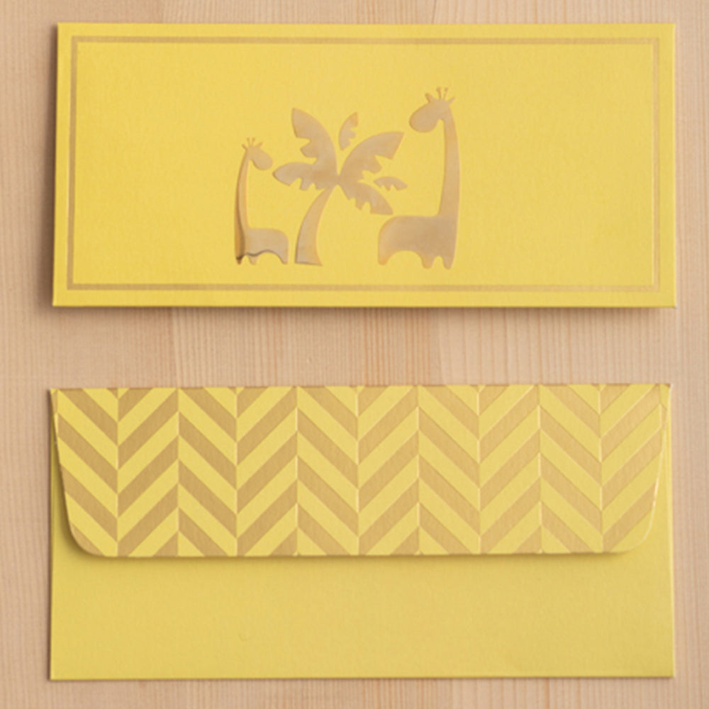 Yellow Giraffe Money Envelope - Set of 10 – Pink Palette Stationery